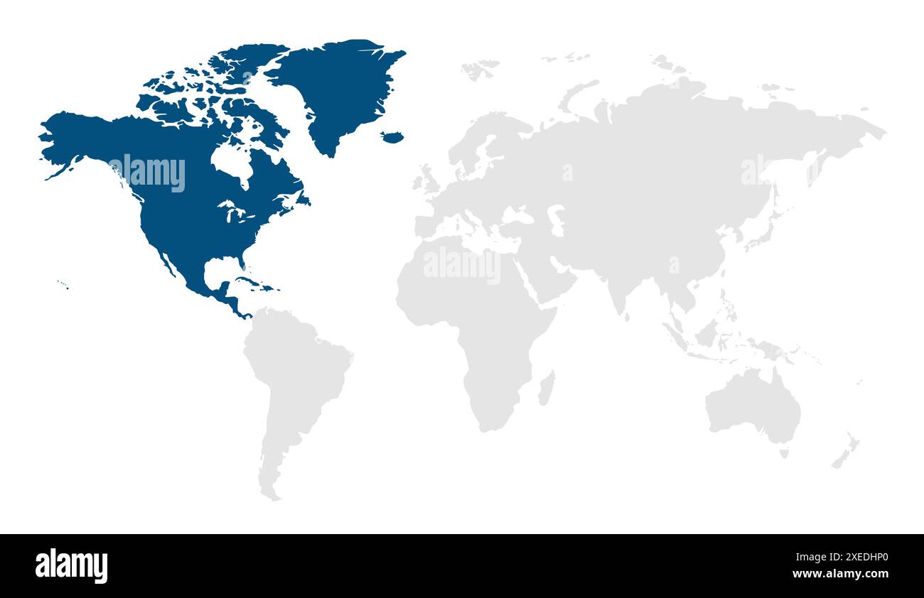 North American map, World Map Image, isolated on white background, Info ...