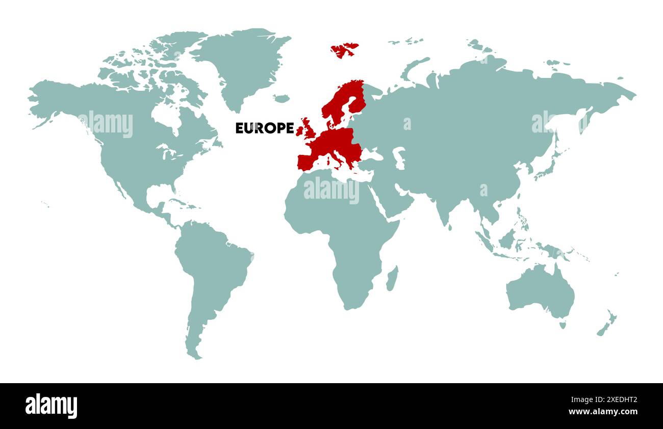 Modern Europe map, World Map Image, isolated on white background, Info ...