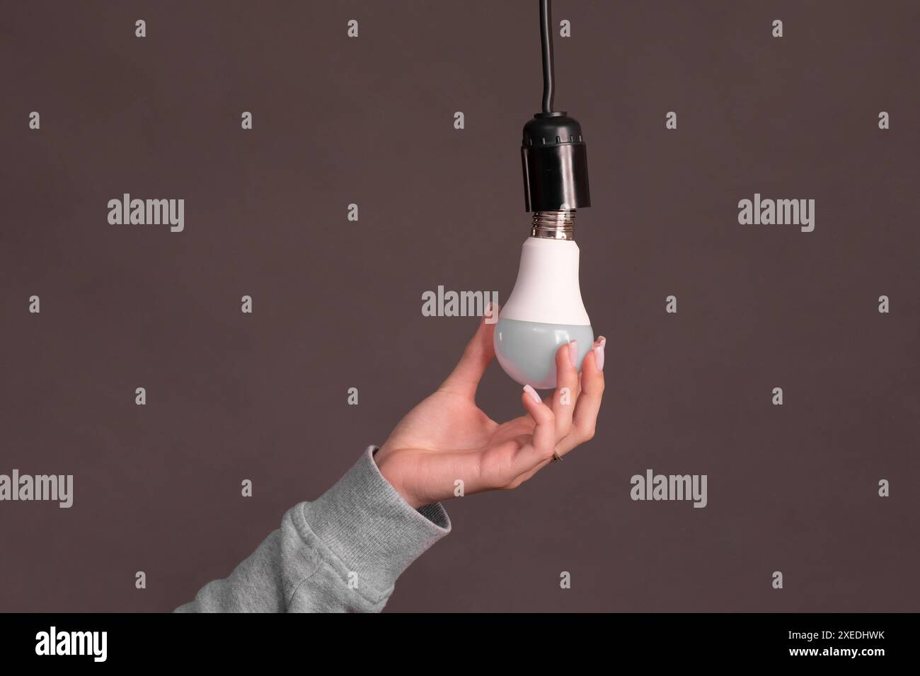 LED light bulb. the concept of energy efficiency Stock Photo - Alamy