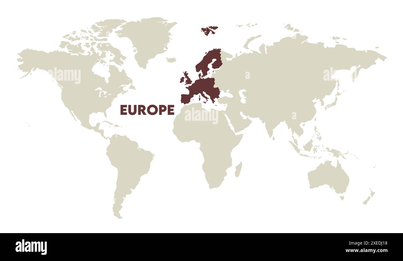 Europe map, World Map Image, isolated on white background, Info-graphic ...