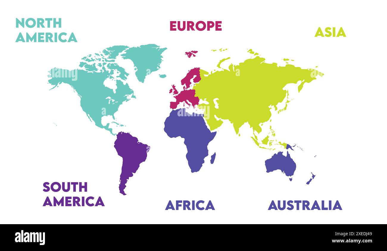 Modern color World map, World Map Image, isolated on white background ...