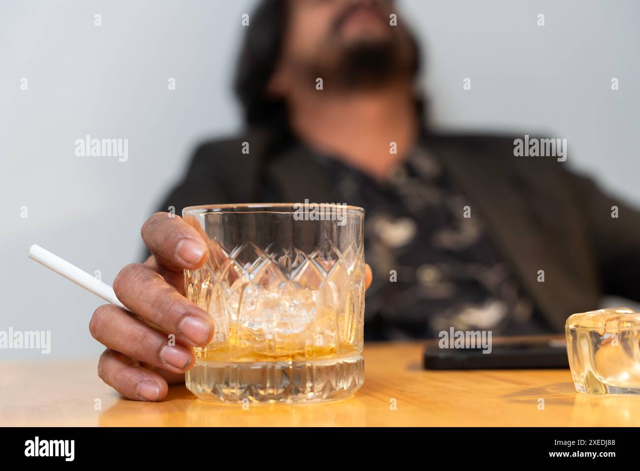 Man holding up empty glass hi-res stock photography and images - Alamy
