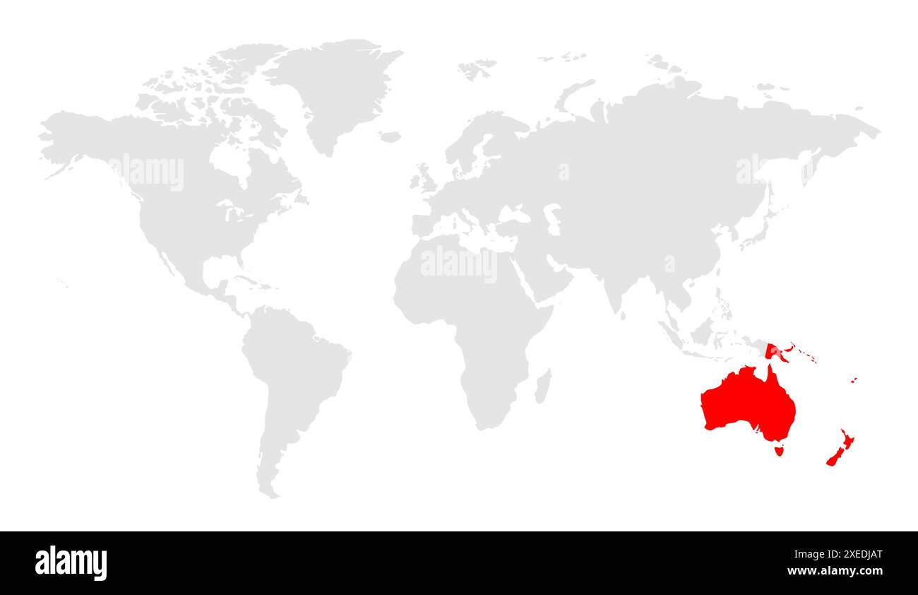 Australian map satellite image map, World Map Image, isolated on white ...