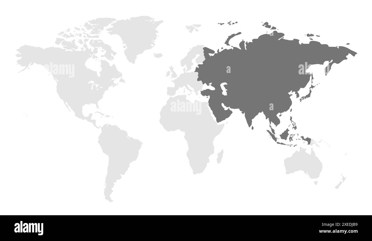 Asian map satellite image map, World Map Image, isolated on white ...