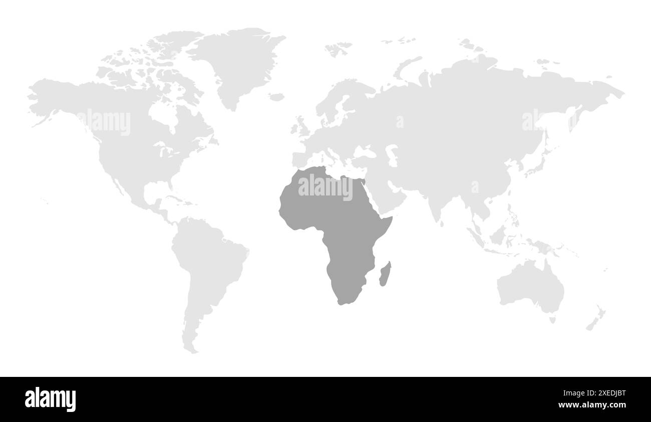 africa map black and white