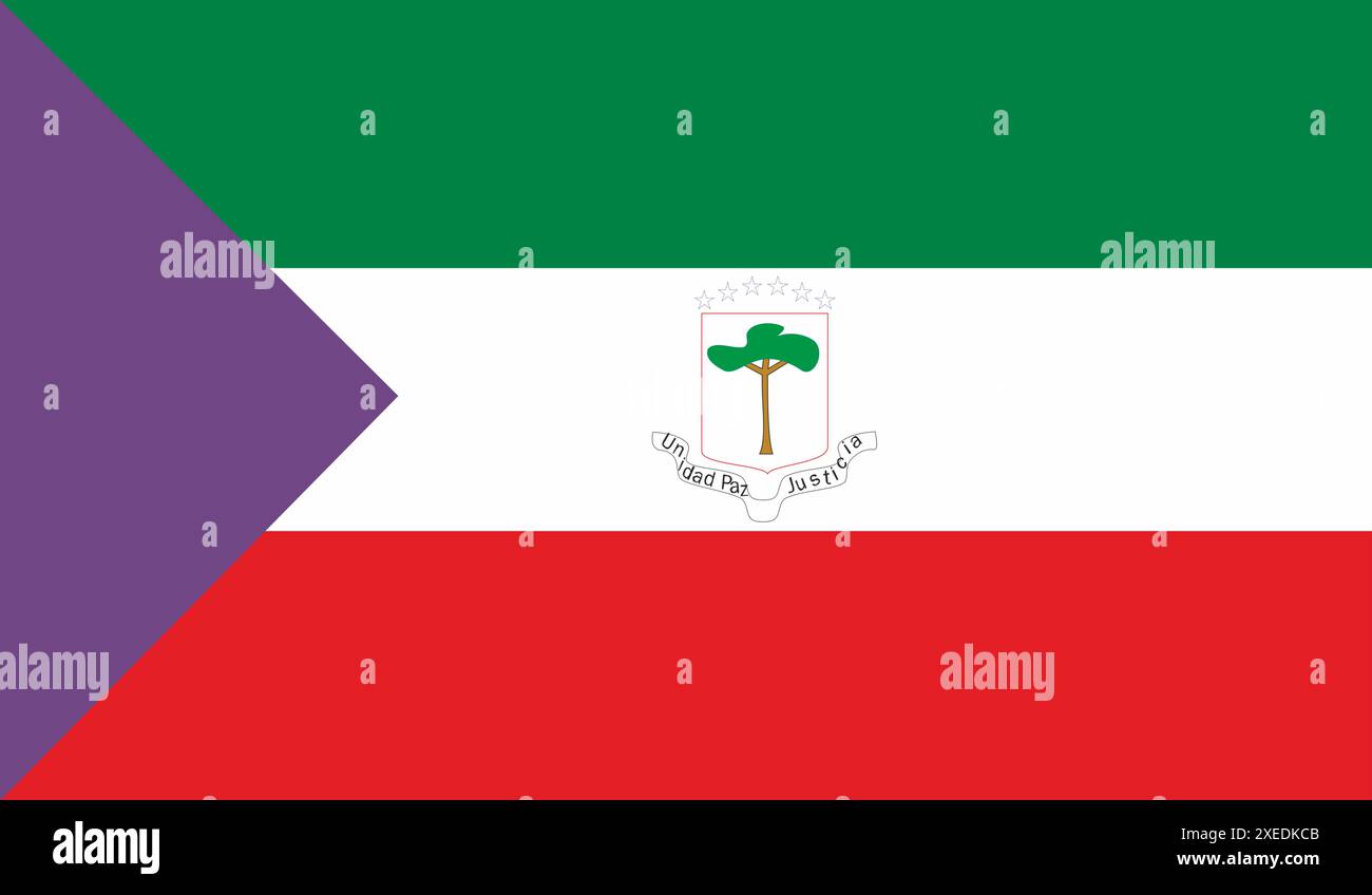 Flag of Equatorial Guinea. Equatorial Guinea flag. National symbol of ...