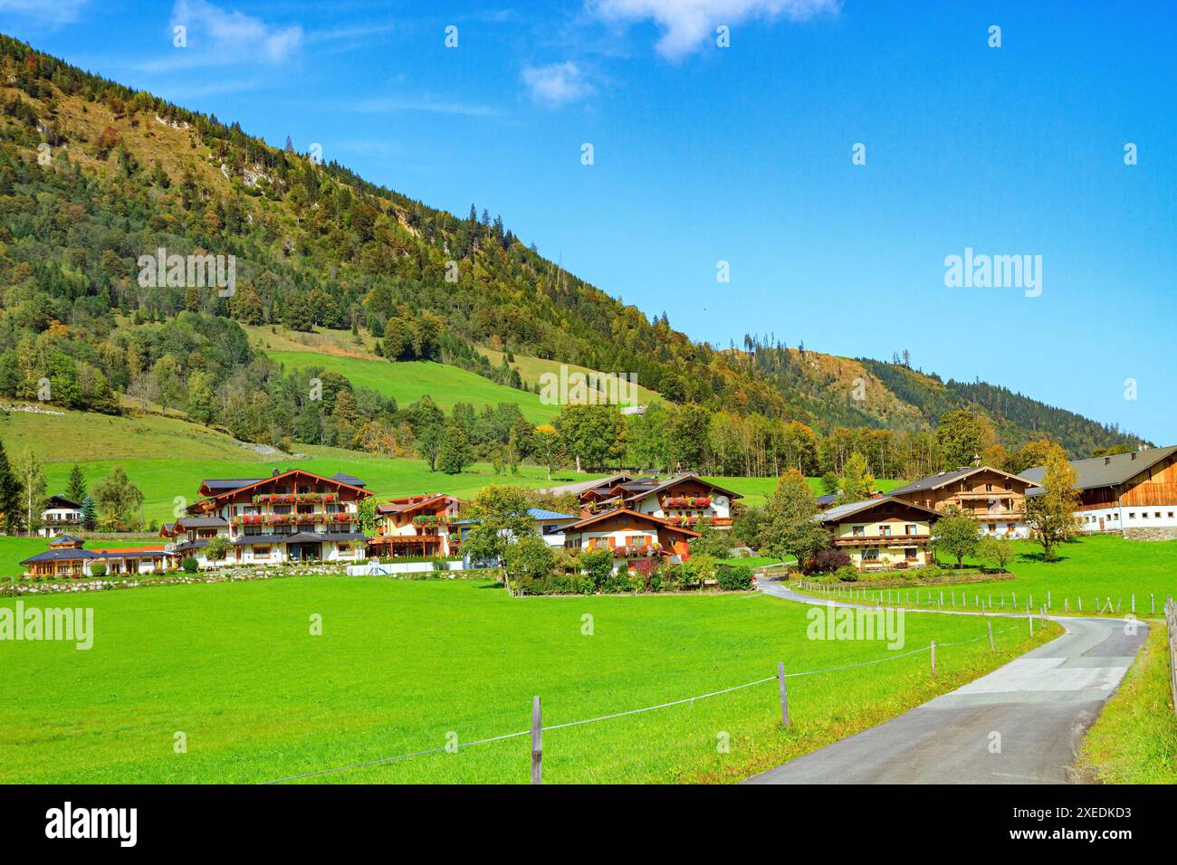 Lovely mountain village Stock Photo - Alamy