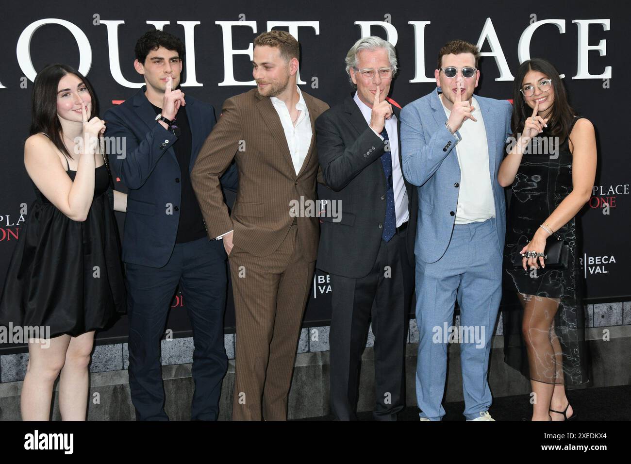 Cameron Fuller, Bradley Fuller, Paxton Fuller, family at arrivals for A QUIET PLACE: DAY ONE ...