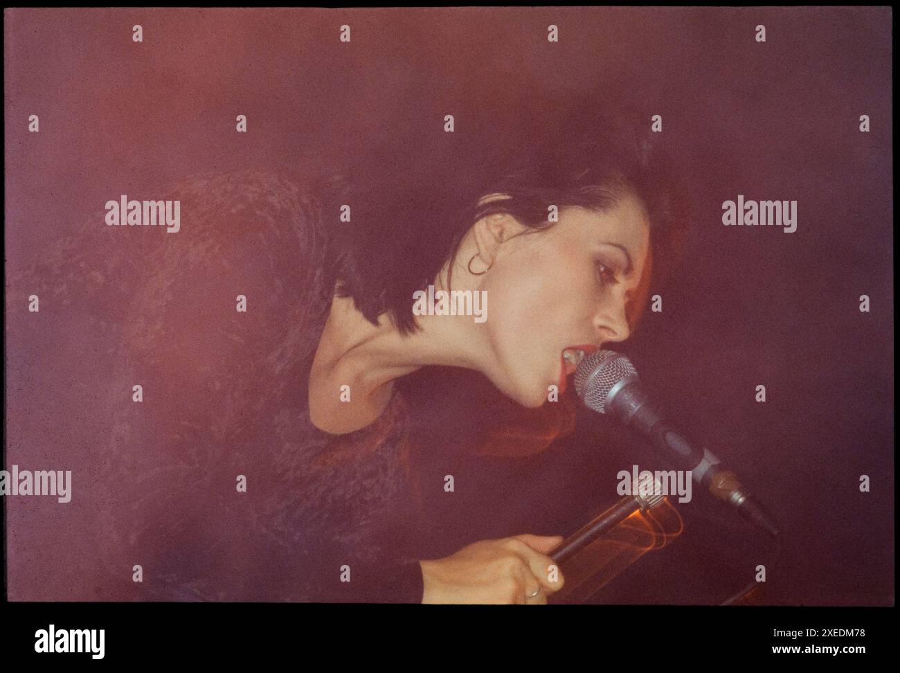 TONI HALLIDAY, CURVE, CONCERT, 1993: Toni Halliday of Curve playing ...