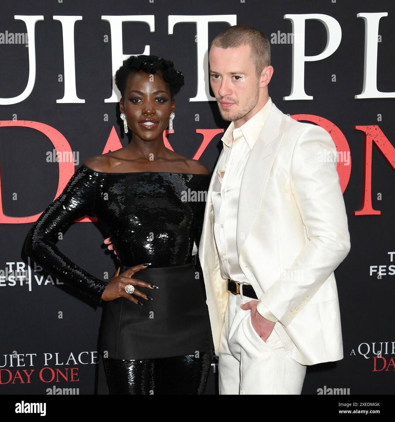 Lupita Nyong'o, Joseph Quinn at arrivals for A QUIET PLACE: DAY ONE ...