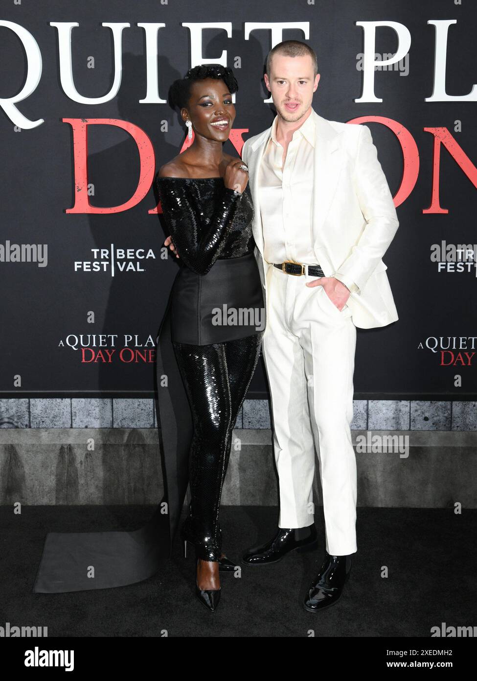 Lupita Nyong'o, Joseph Quinn at arrivals for A QUIET PLACE: DAY ONE ...