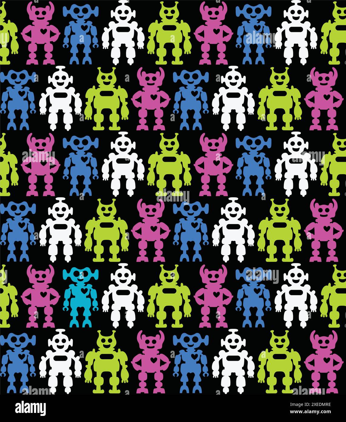 Robots. Seamless background Stock Vector Image & Art - Alamy