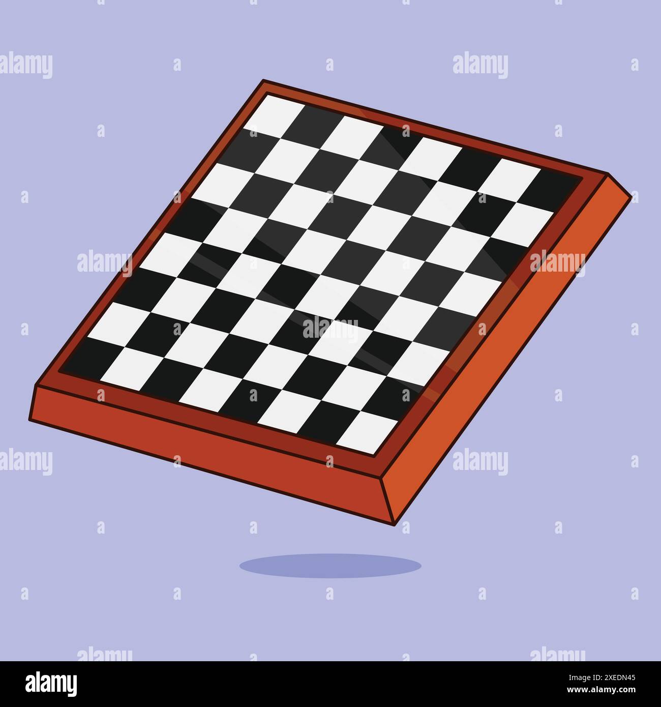 Wooden Chess board vector icon. Chess board game illustration. Chess ...