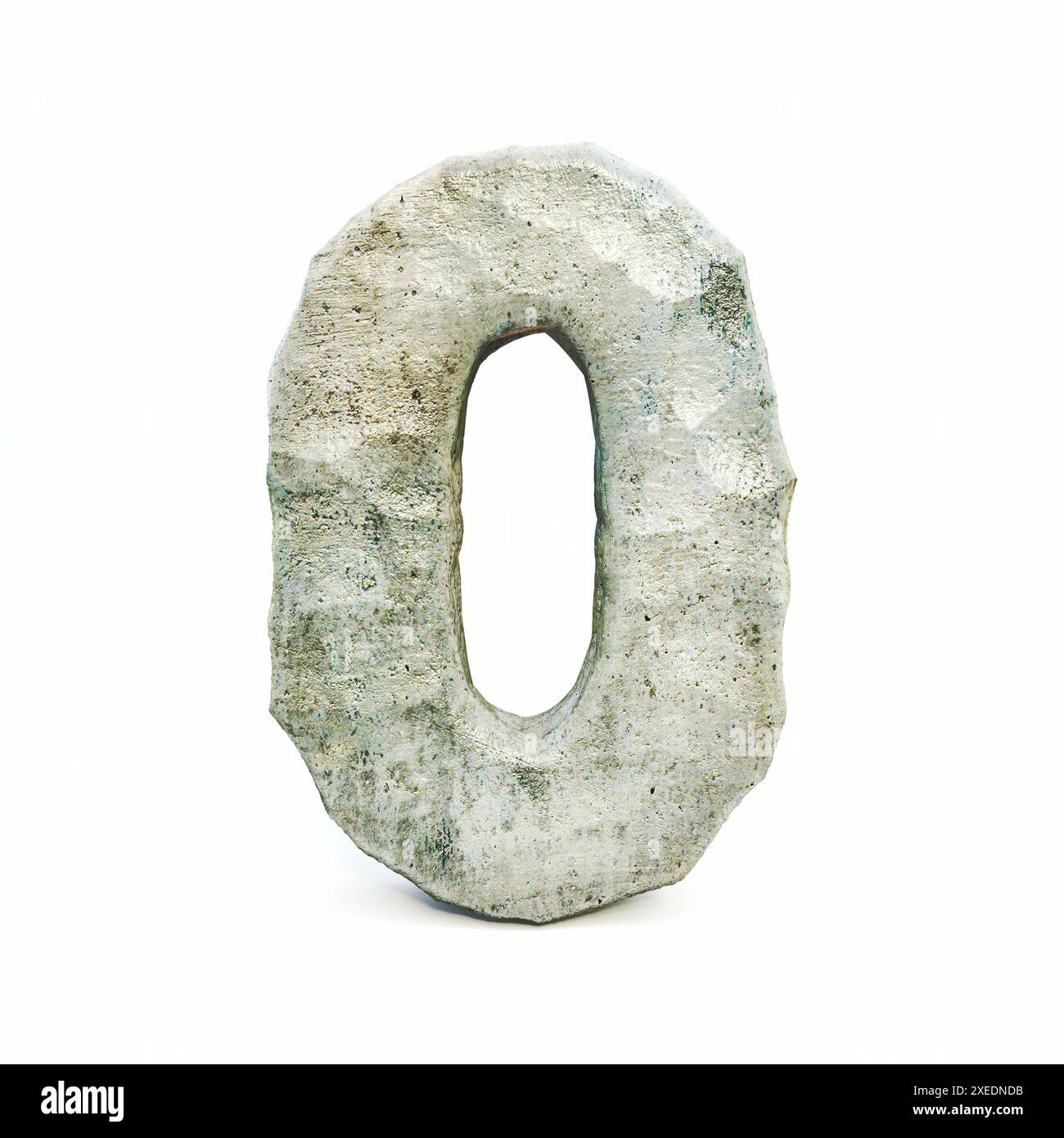 Stone font Number 0 ZERO 3D Stock Photo - Alamy