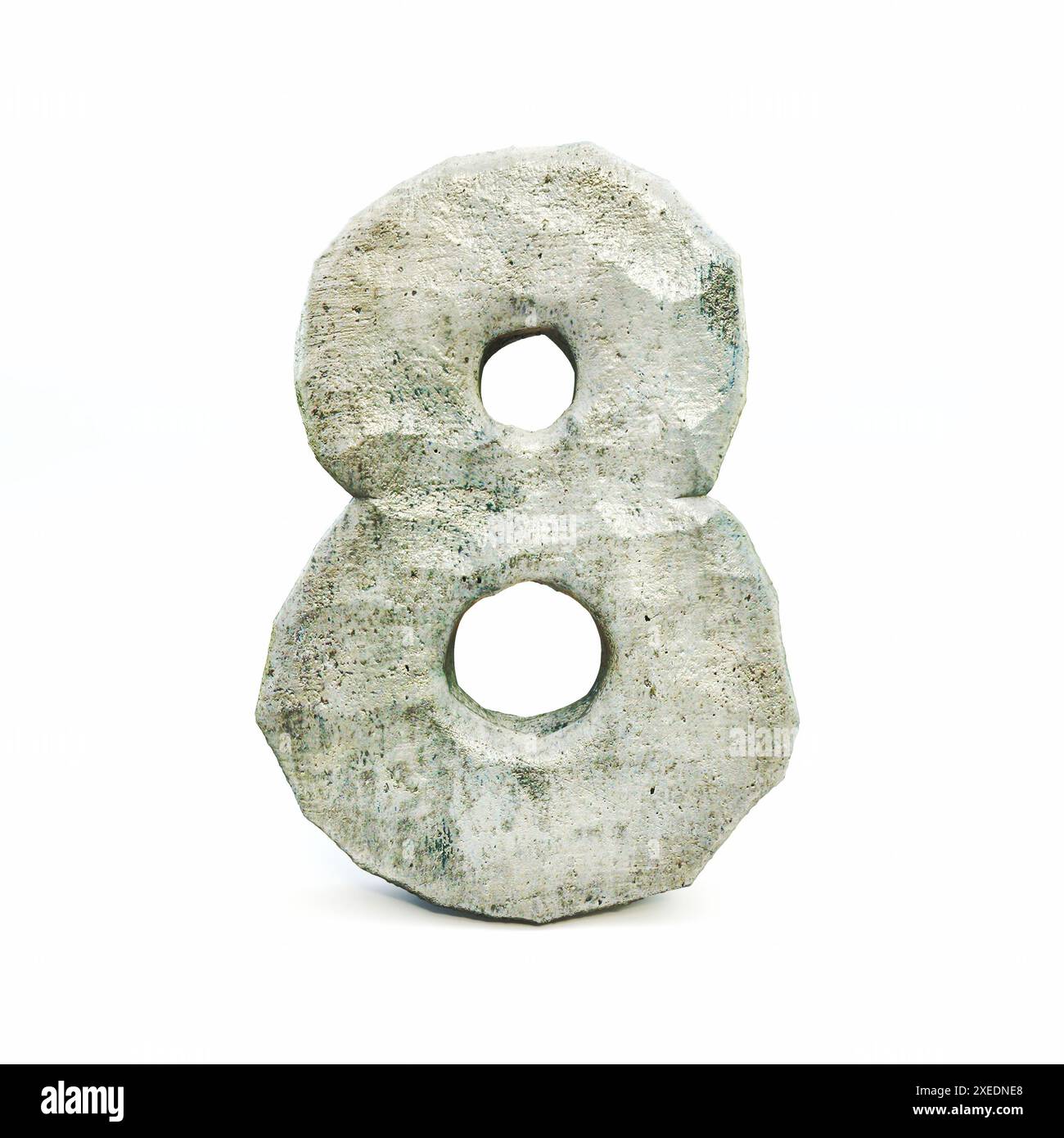 Stone font Number 8 EIGHT 3D Stock Photo - Alamy
