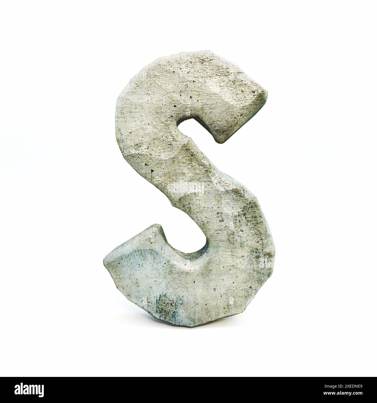 Stone font Letter S 3D Stock Photo - Alamy