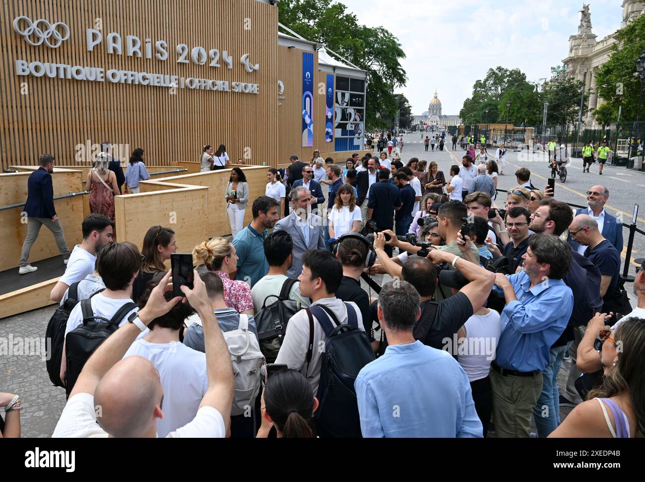 Paris, France. 27th June, 2024. Tony Estanguet, president of the Paris ...