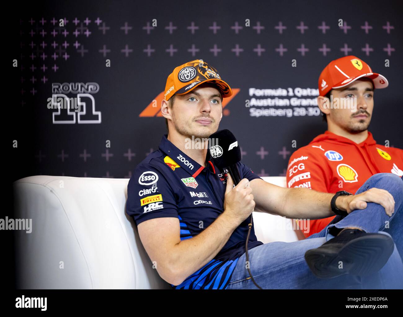 Austria, 27/06/2024, SPIELBERG - Max Verstappen (Red Bull Racing) and ...