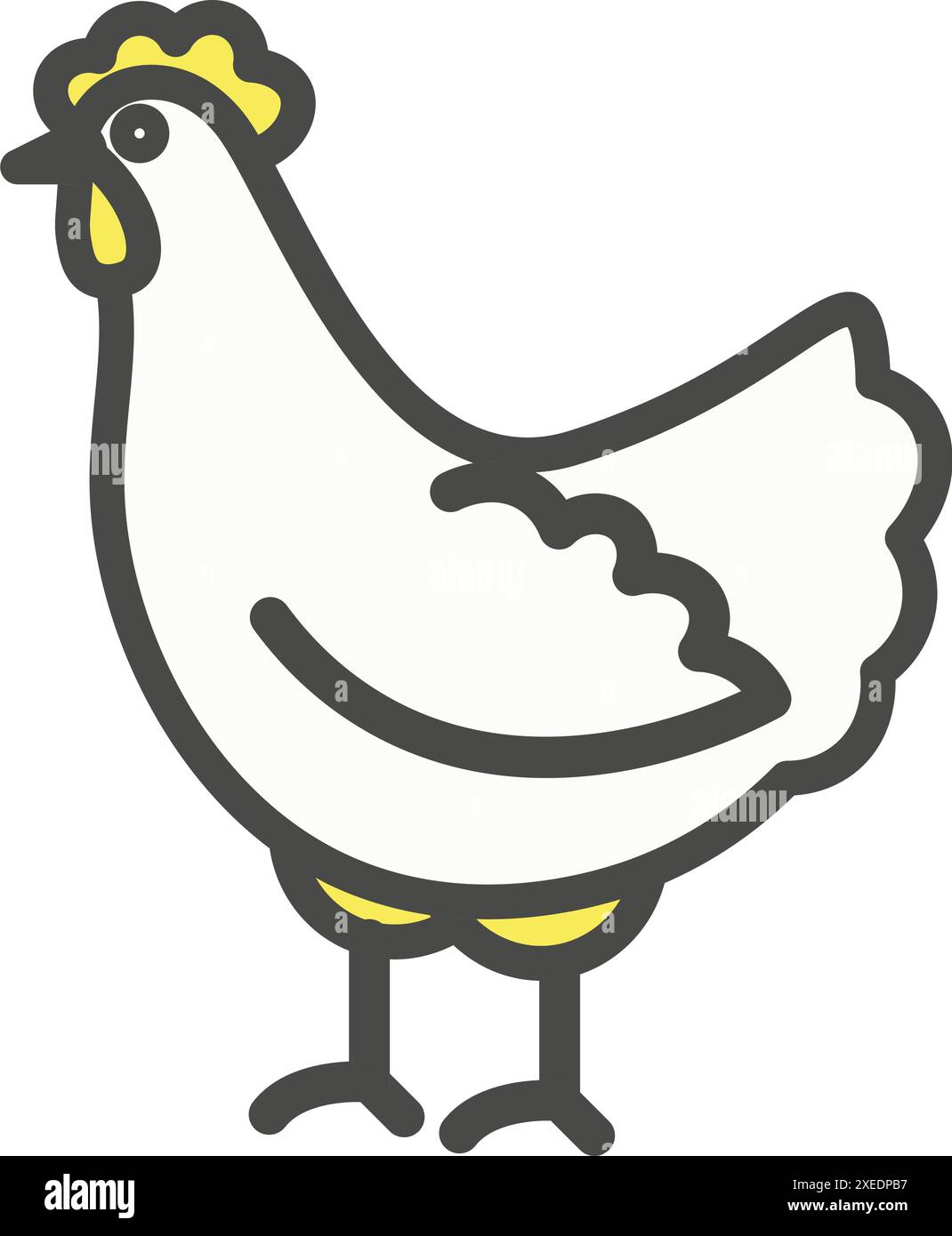 Hen farm bird silhouette vector icon isolated on white background Stock ...