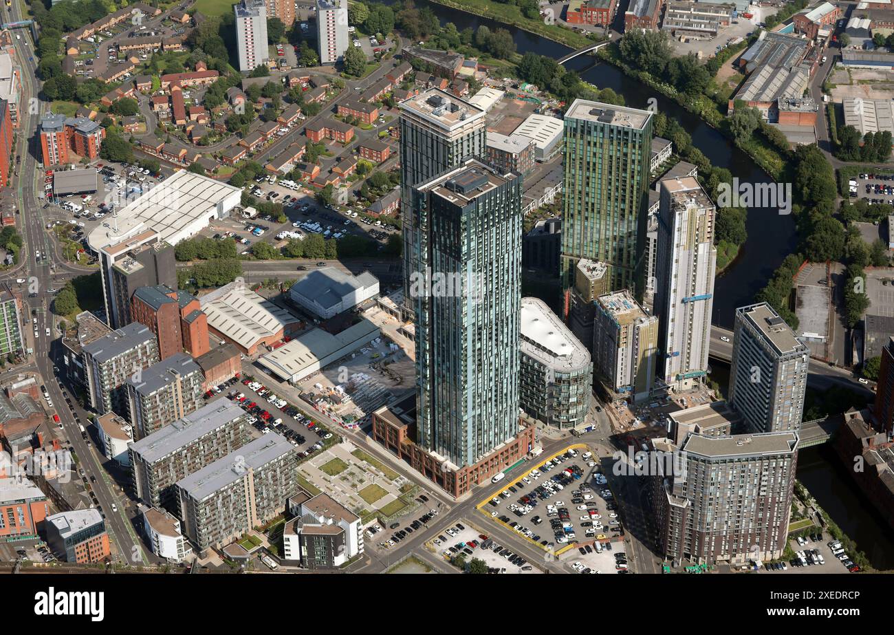 aerial view of the Collier's Yard development in Salford in Manchester ...