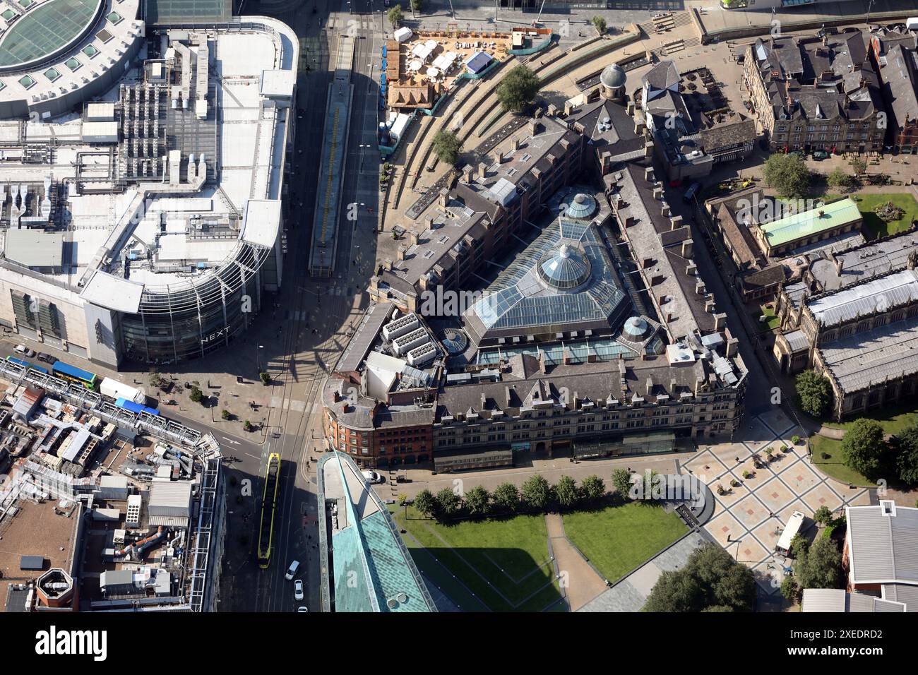 aerial view of the Corn Exchange Manchester (just between the ...