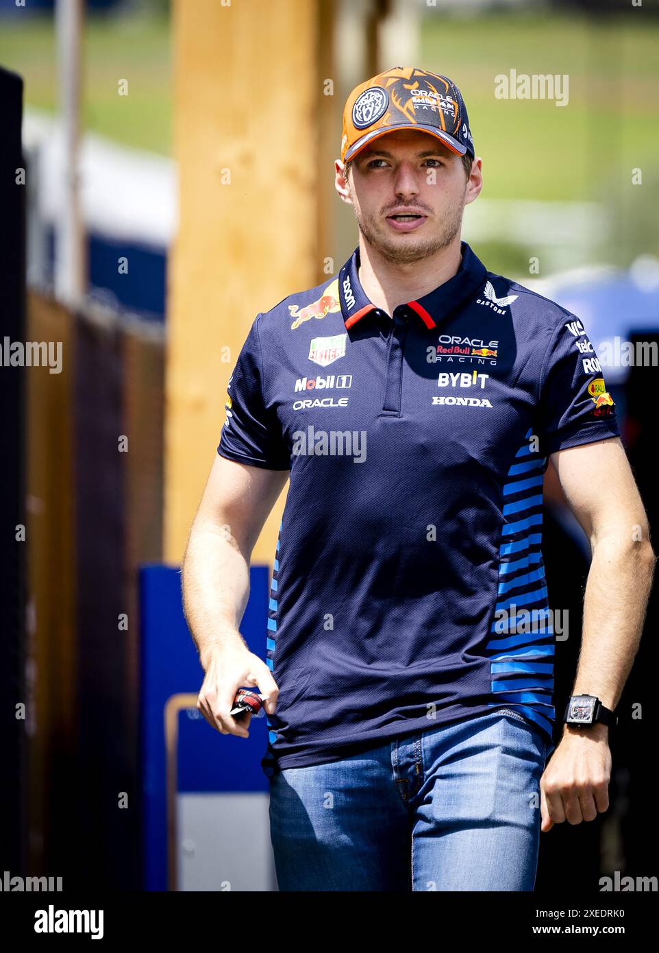 SPIELBERG - Max Verstappen (Red Bull Racing) arrives at the Red Bull ...