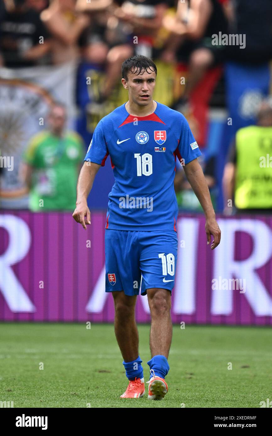 FRANKFURT AM MAIN, GERMANY - JUNE 26: David Strelec of Slovakia during ...