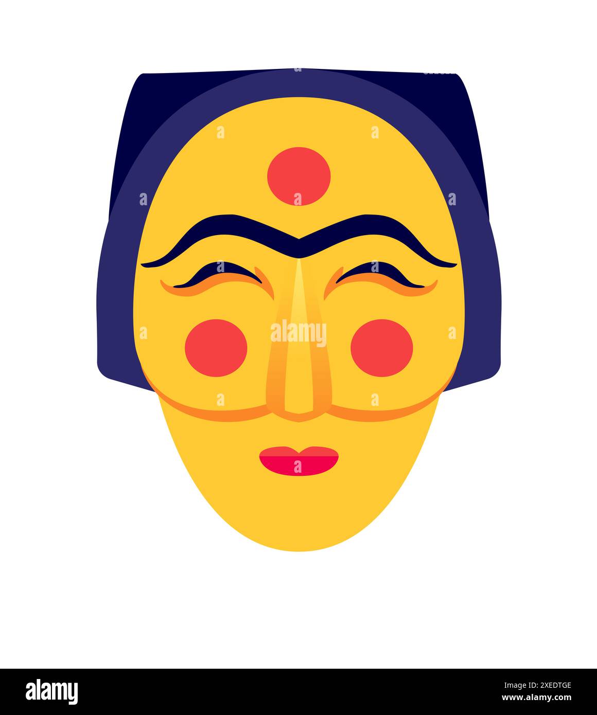 Traditional Korean mask - flat design style single isolated image Stock ...
