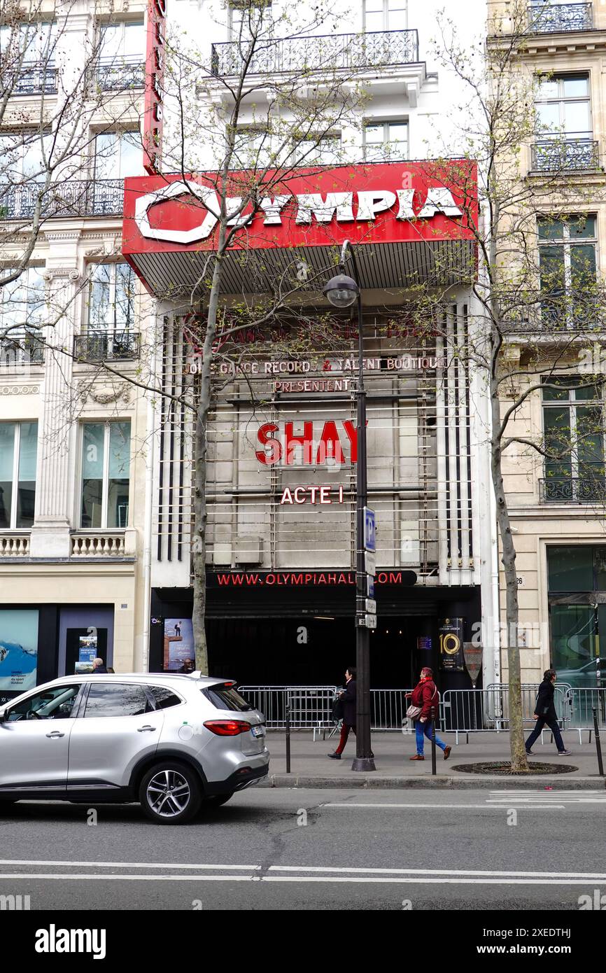 The Olympia, concert venue in the 9th arrondissement, Paris, France, 28 ...