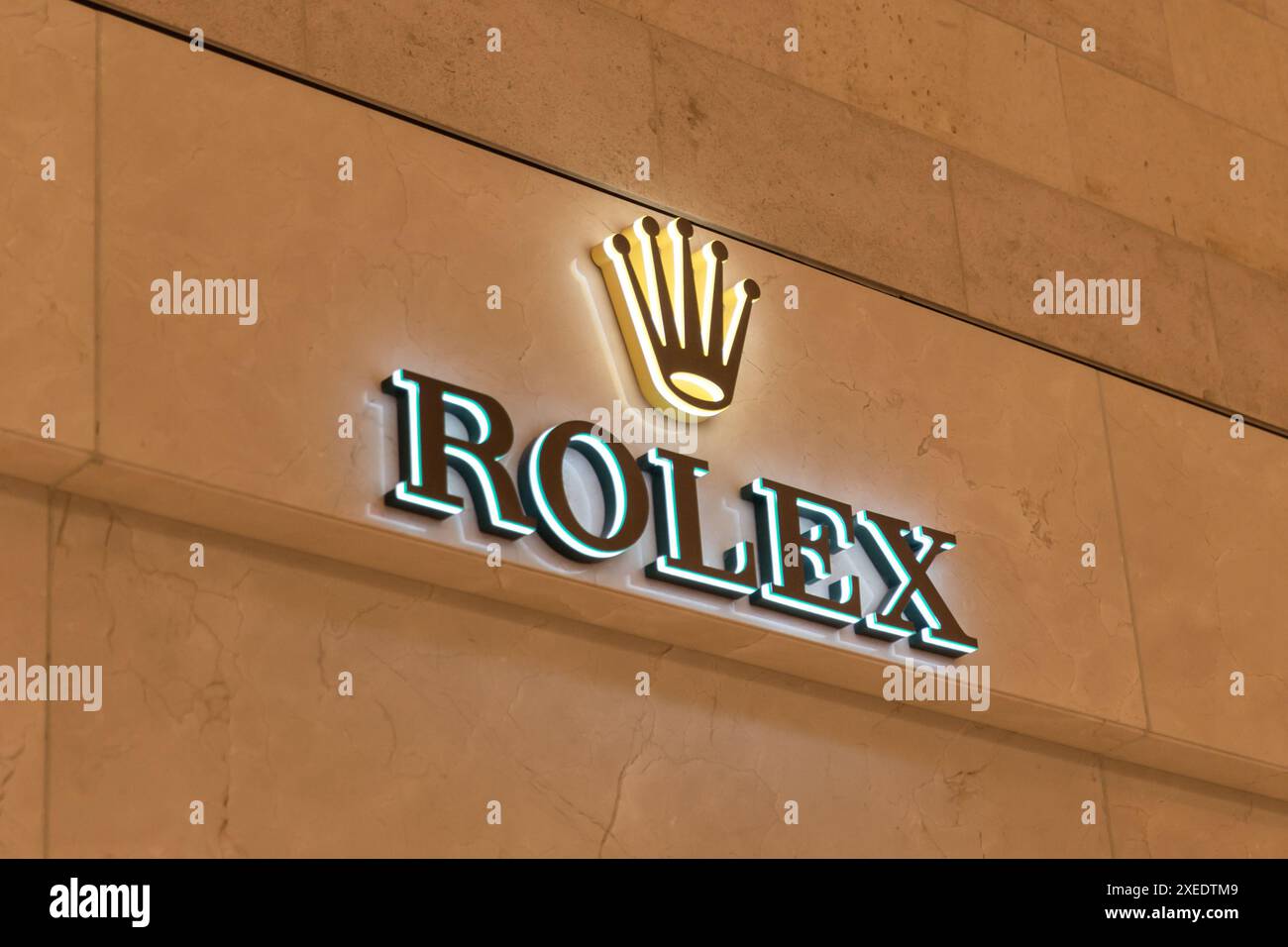 LAS VEGAS, NEVADA, USA - 13 MAY, 2019: Rolex store in Wynn hotel in Las ...