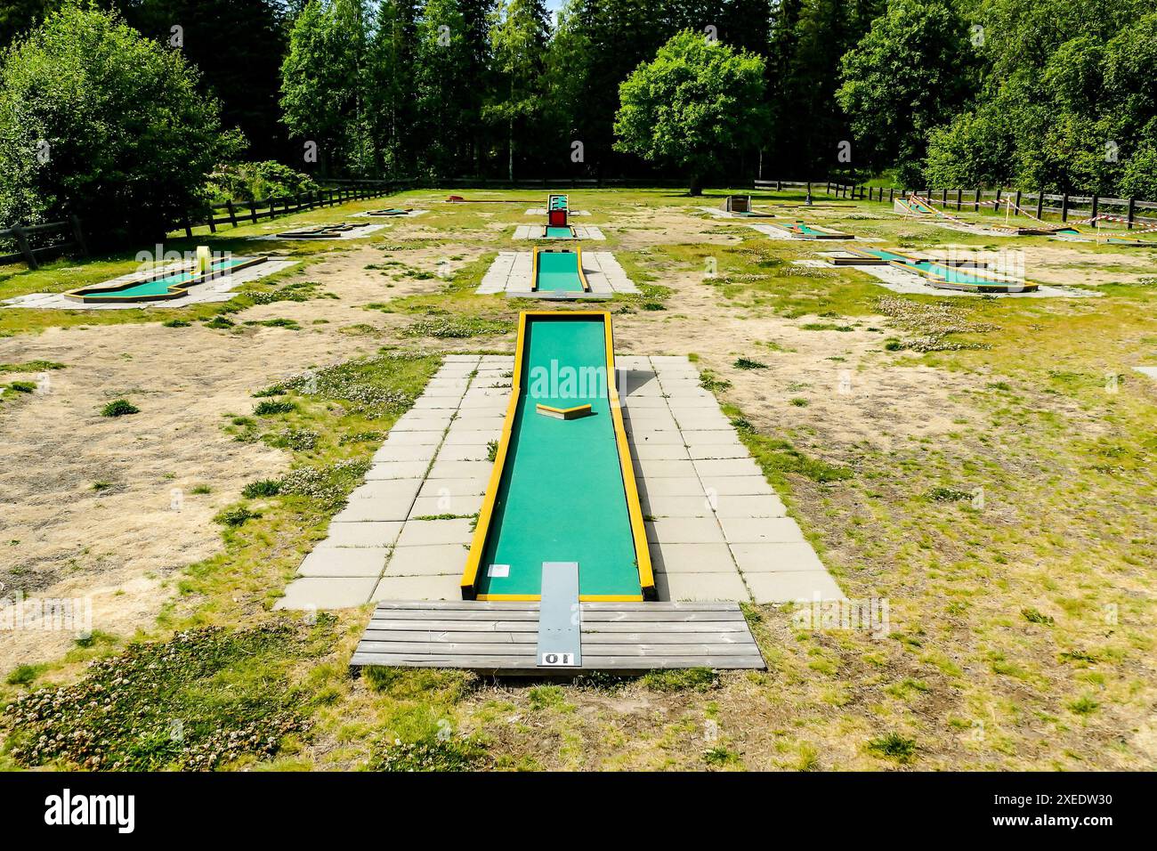 Mini Golf Field Green Stock Photo - Alamy