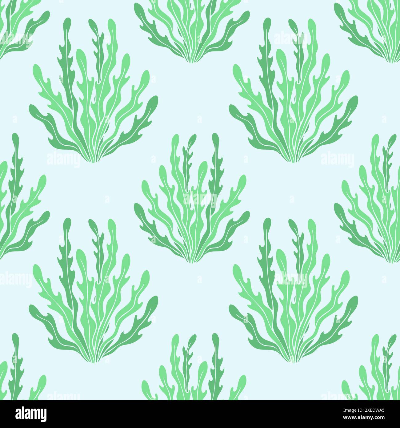 Seaweed on the ocean bottom pattern seamless. Vector illustration Stock ...