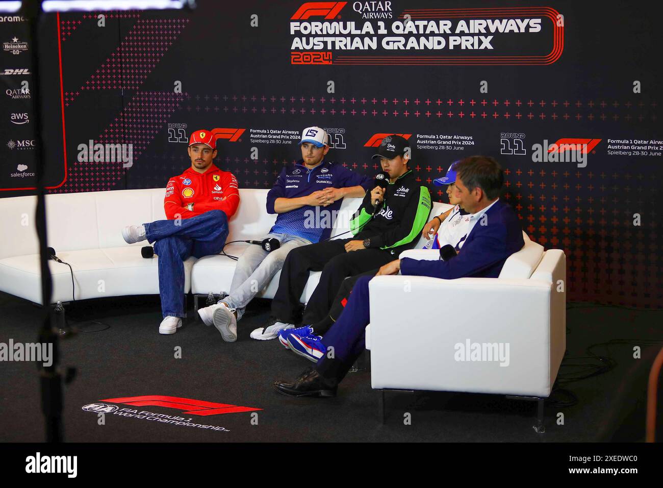 F1 driver press conference during Formula 1 Qatar Airways Austrian ...