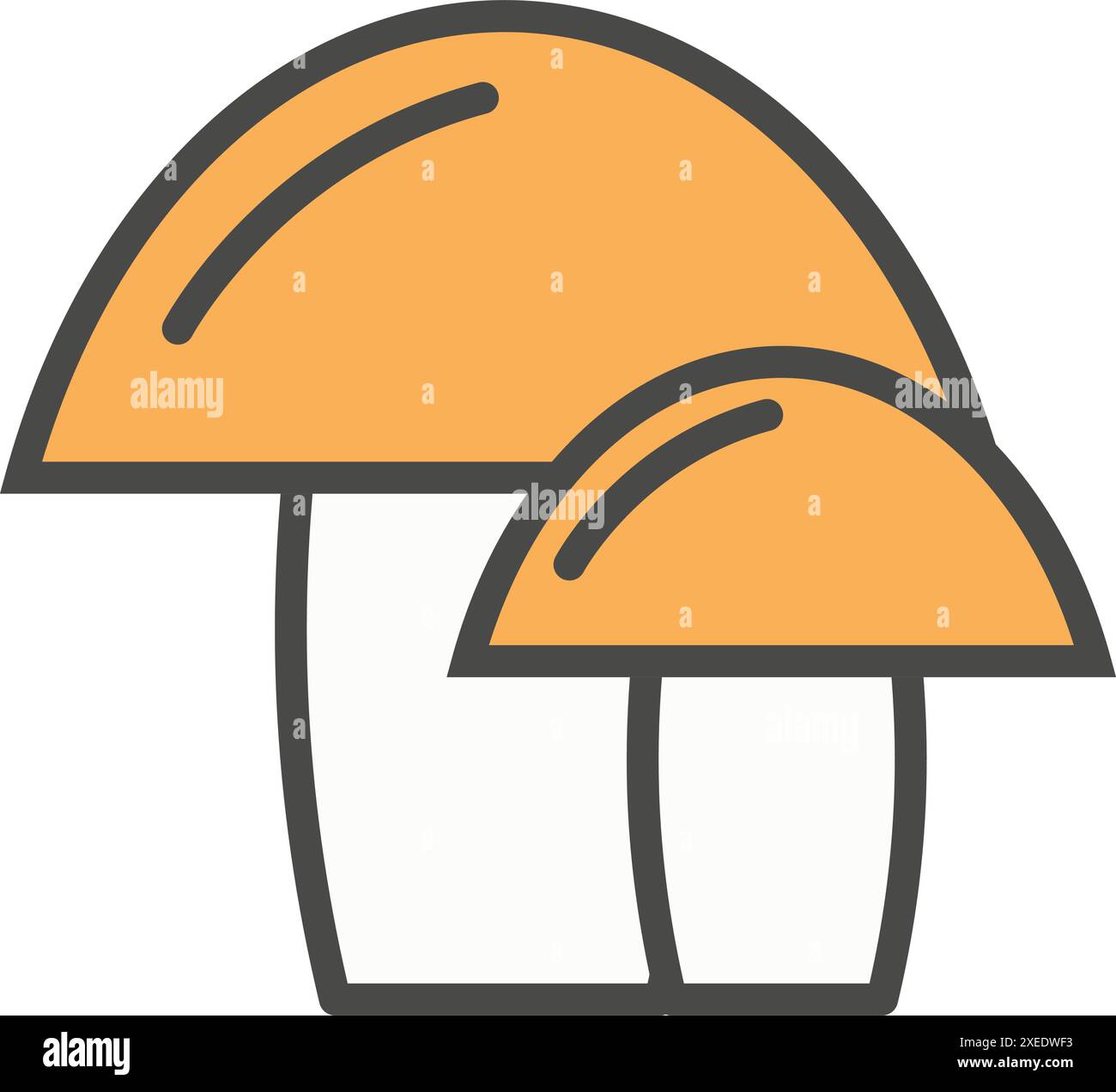 Edible mushroom vector icon isolated Stock Vector Image & Art - Alamy