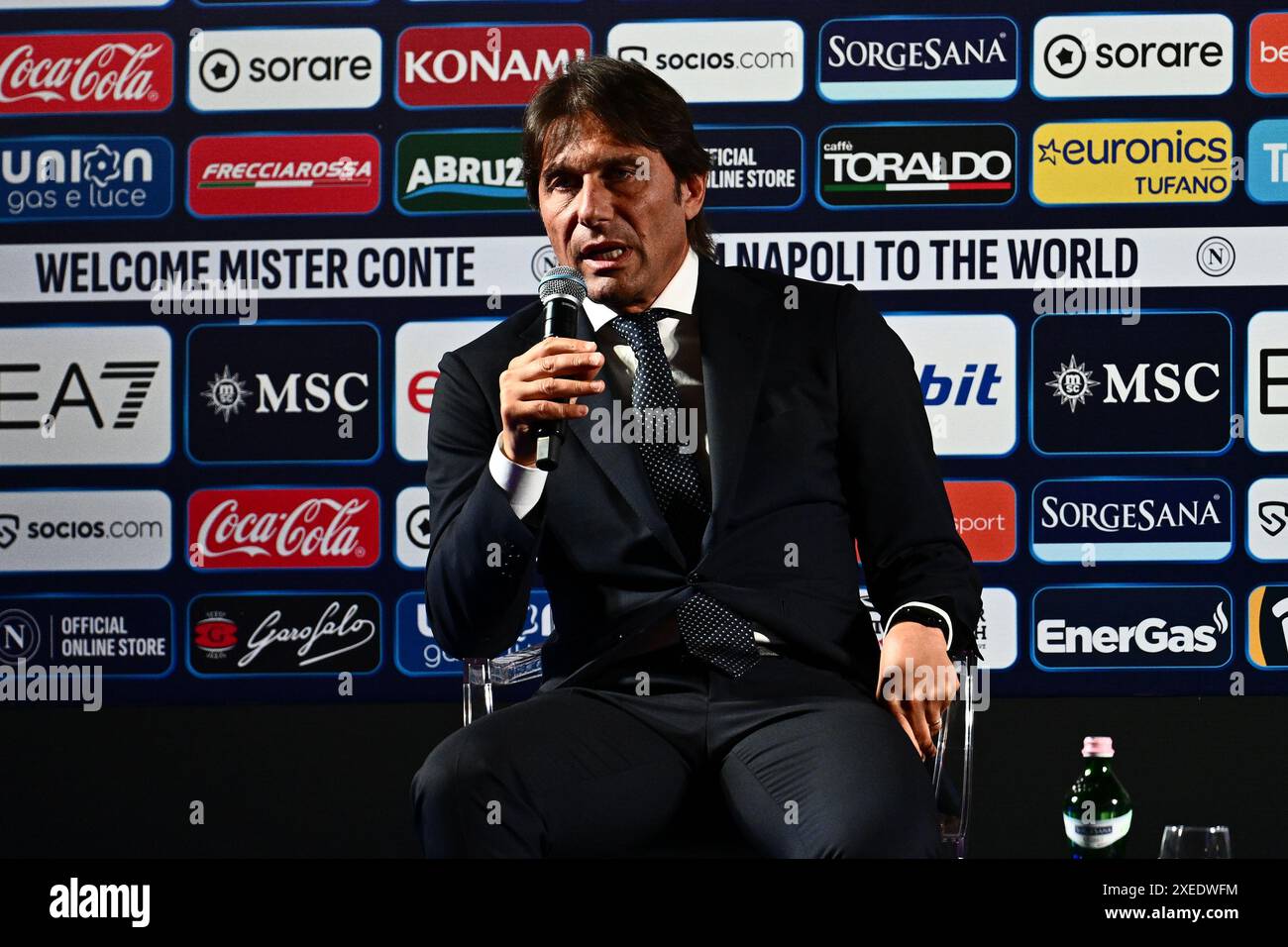 Napoli, Italy. 26th June, 2024. Antonio Conte new SSC Napoli head coach ...