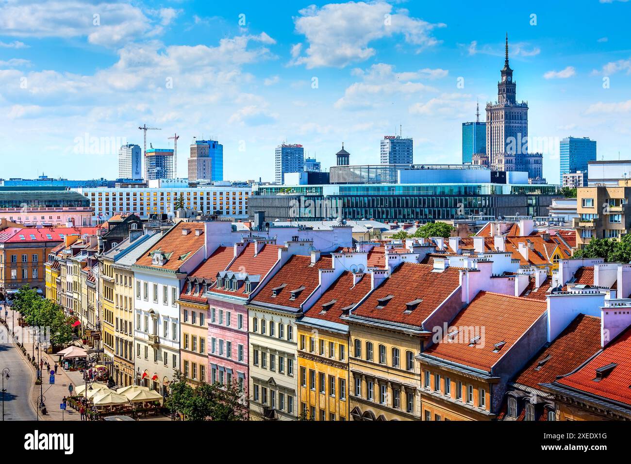 Warsaw poland aerial view street hi-res stock photography and images - Alamy