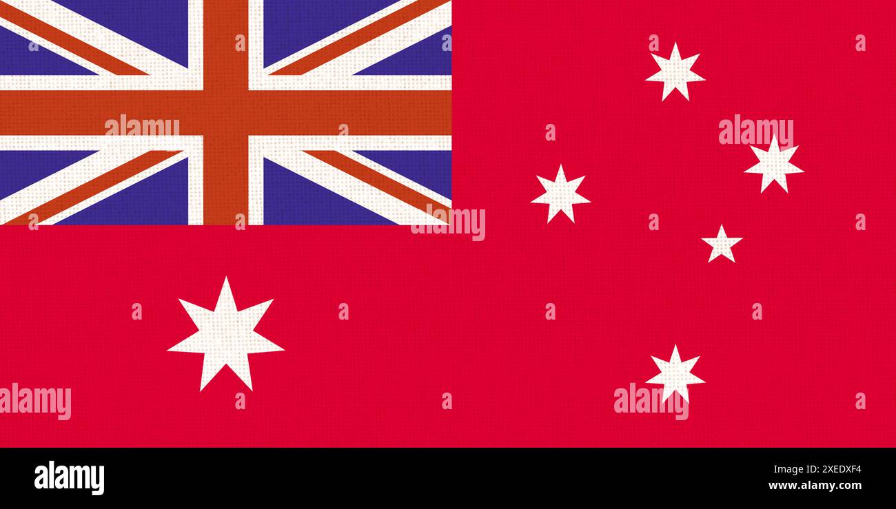 Australian red ensign. Illustration of Australian red ensign on fabric ...