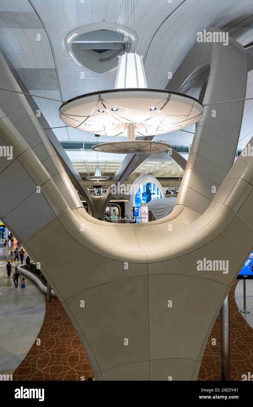The interior, architectural detail, lighting fixtures of Zayed ...