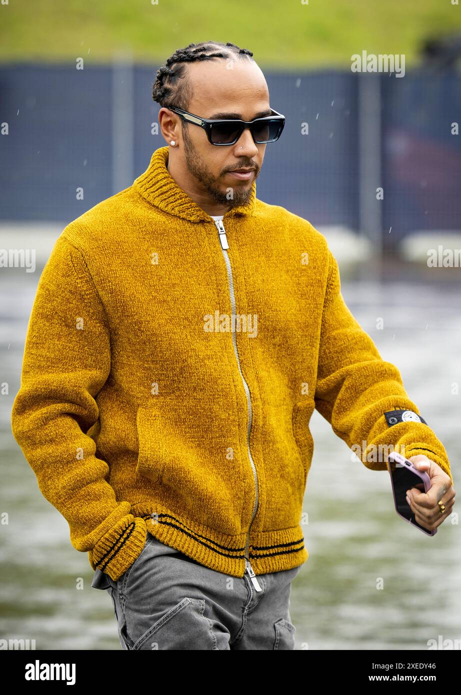 SPIELBERG - Lewis Hamilton (Mercedes) arrives at the Red Bull Ring race ...