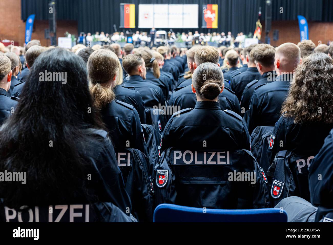 Hanover, Germany. 27th June, 2024. Prospective police officers from the ...
