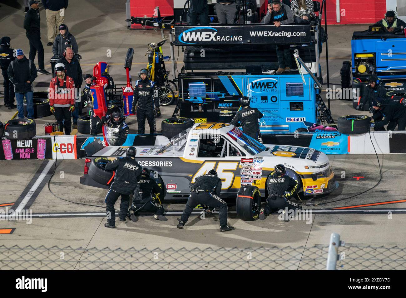 Kaden Honeycutt race for position for the Long John Silver's 200 in ...