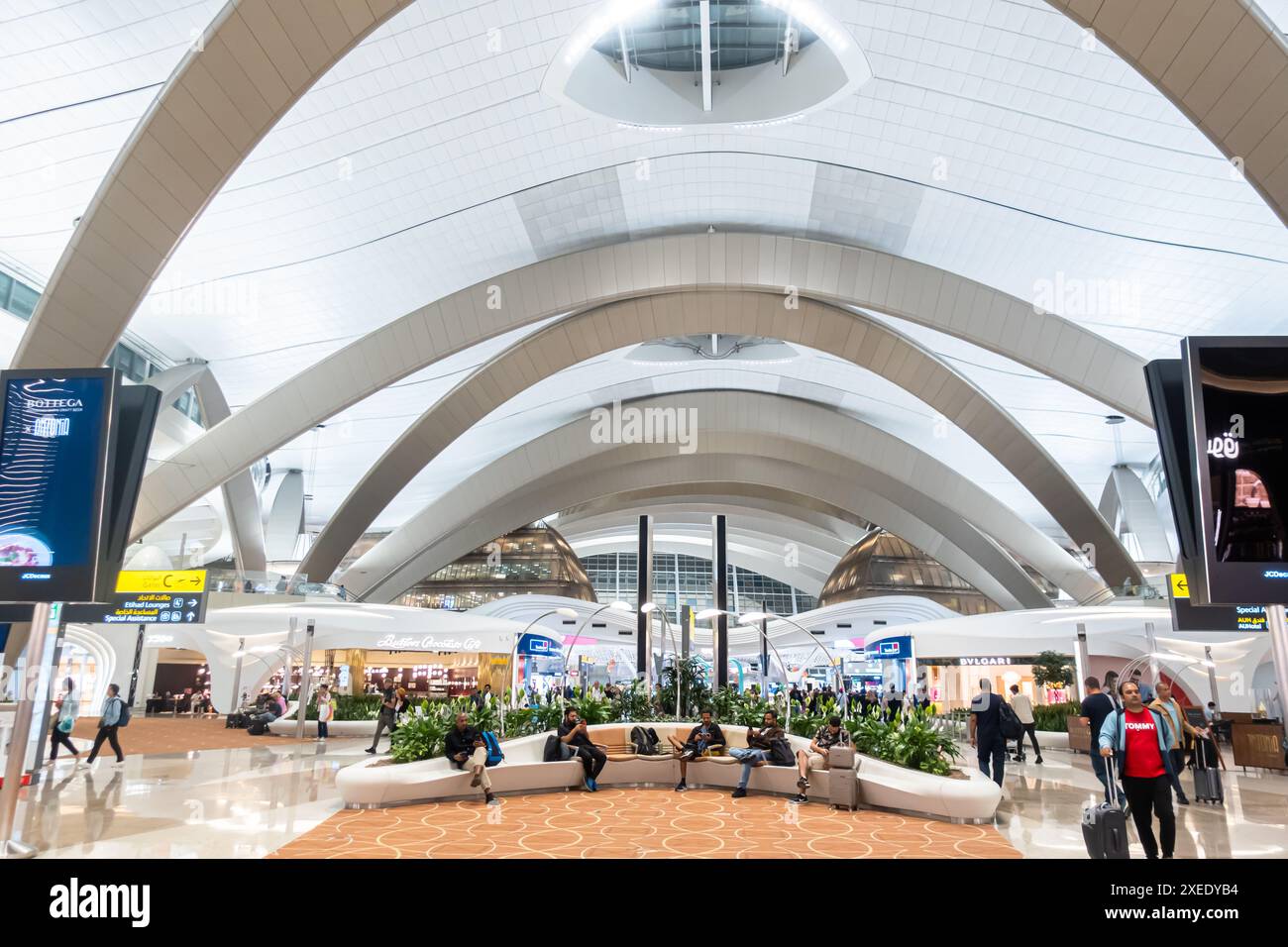 The interior of Zayed International Airport, Abu Dhabi, UAE, design by ...