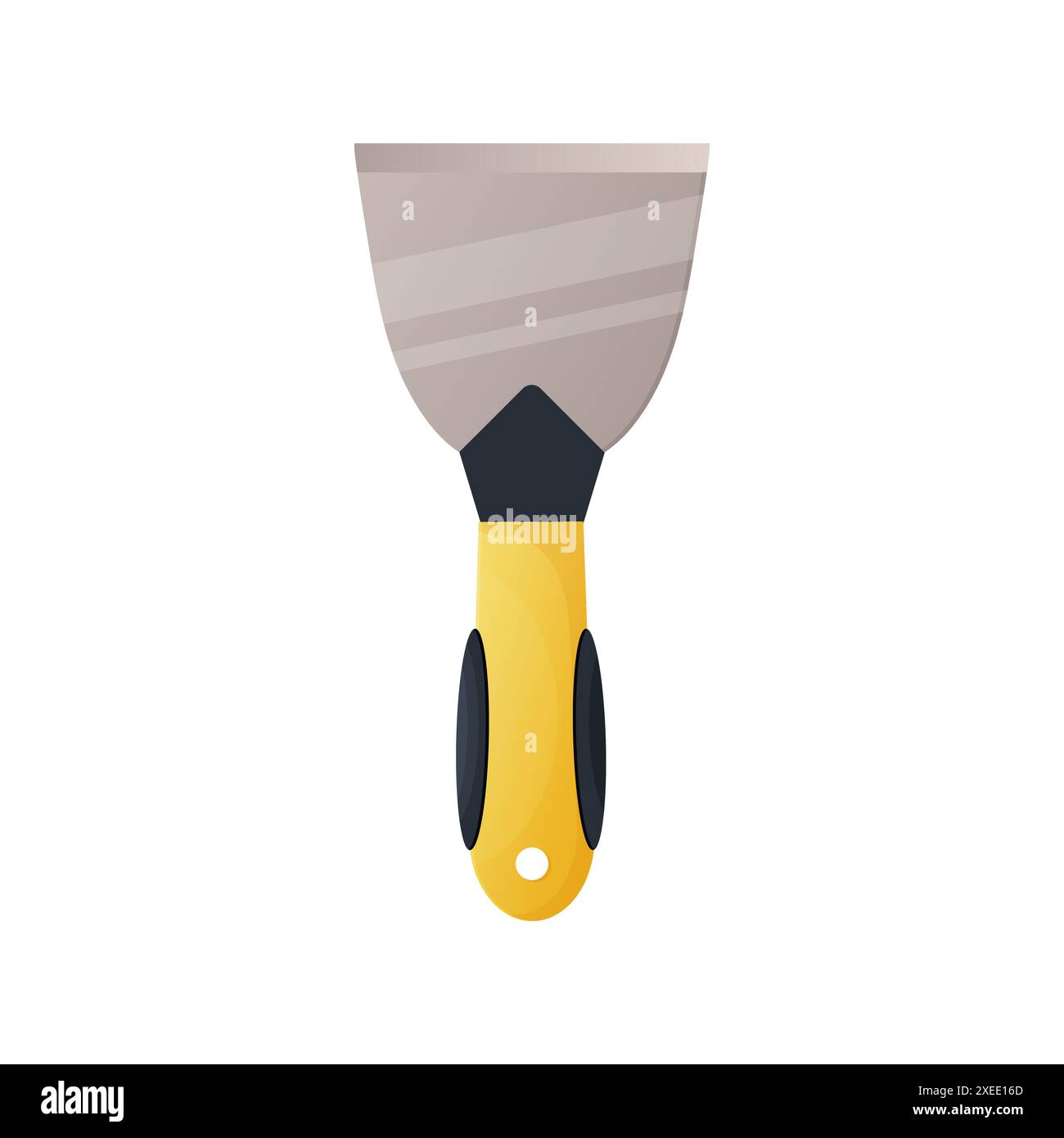 Scraper, putty knife on white isolated background. Cartoon style ...