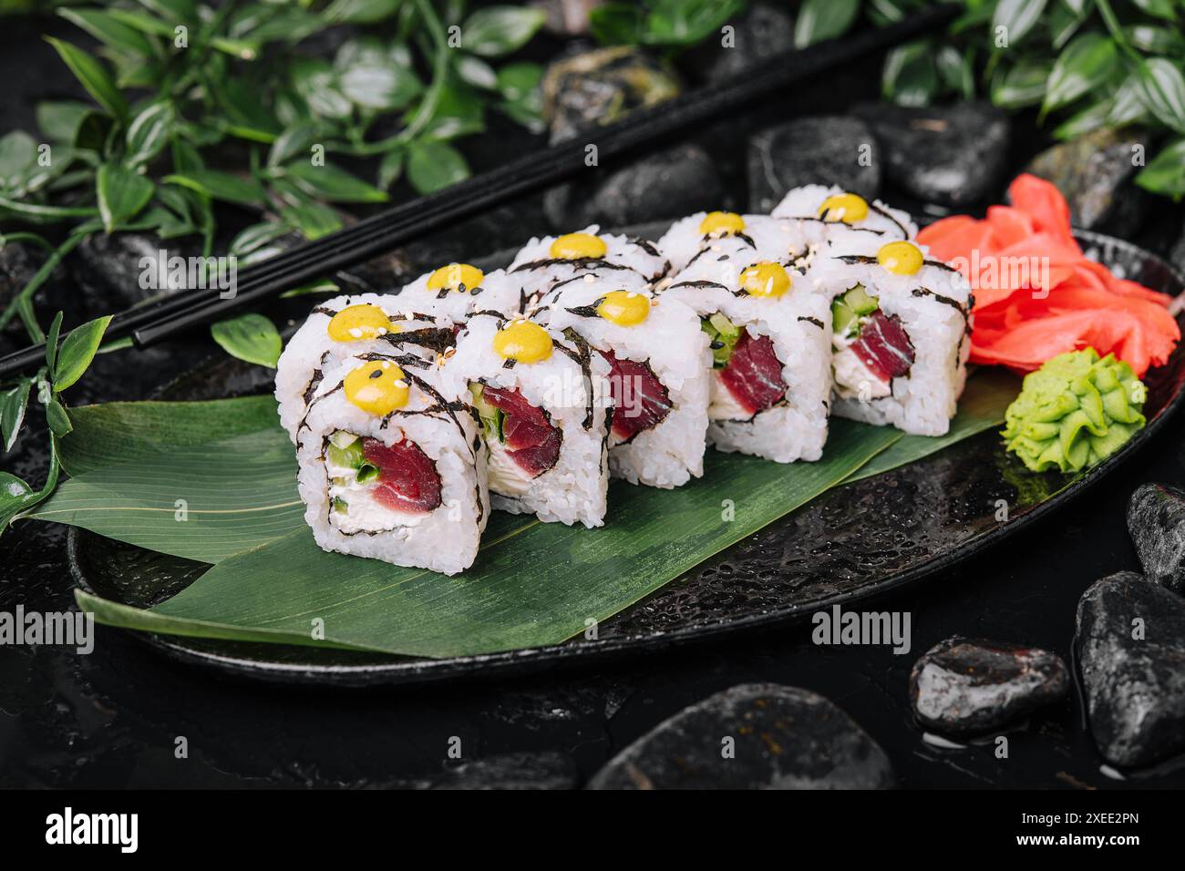 Spicy tuna maki roll hi-res stock photography and images - Alamy
