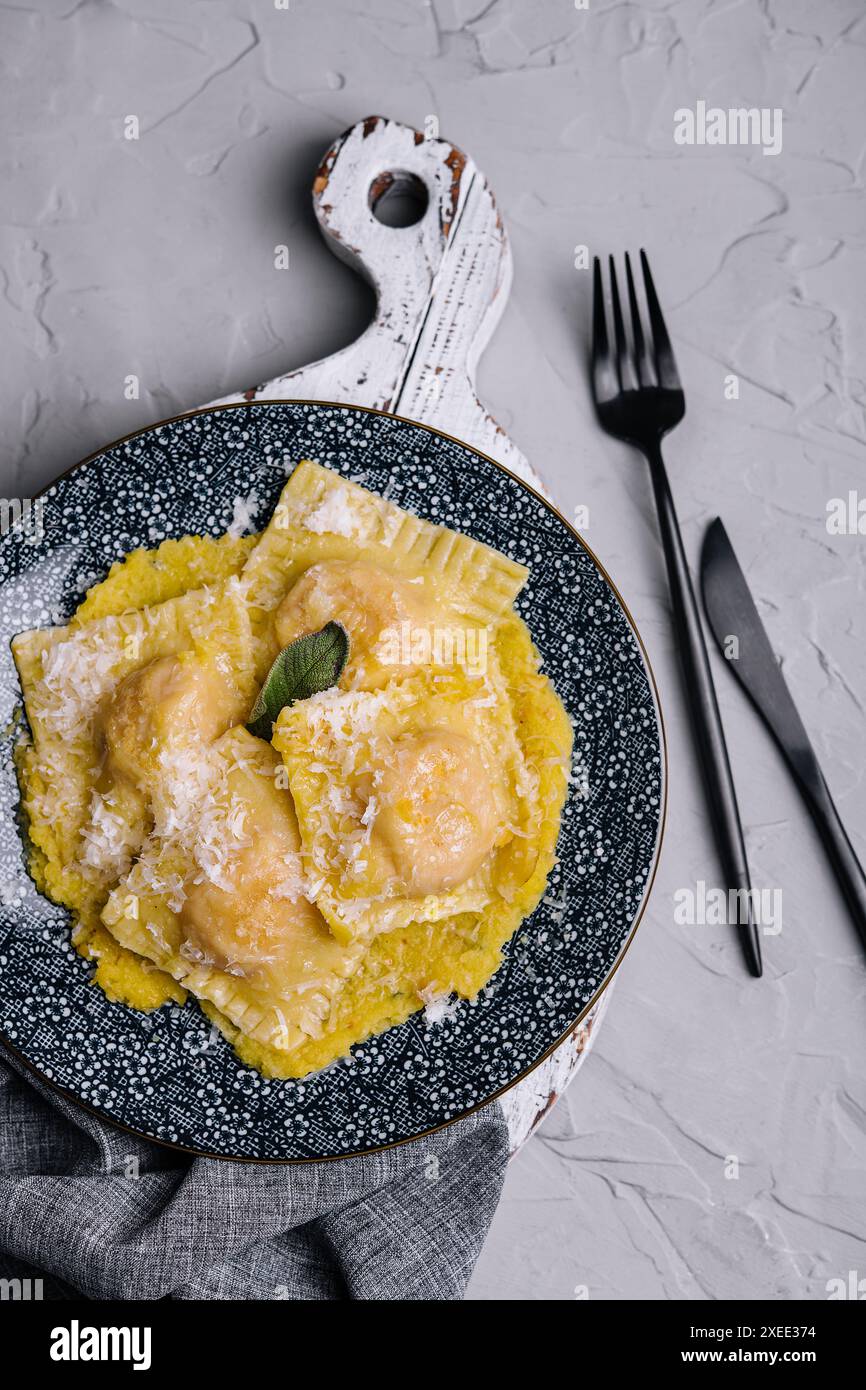 Ravioli with cheese hi-res stock photography and images - Alamy