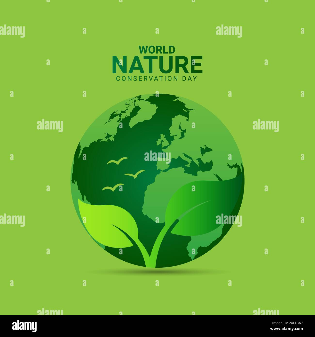 World Nature Conservation Day typography logo lettering vector ...