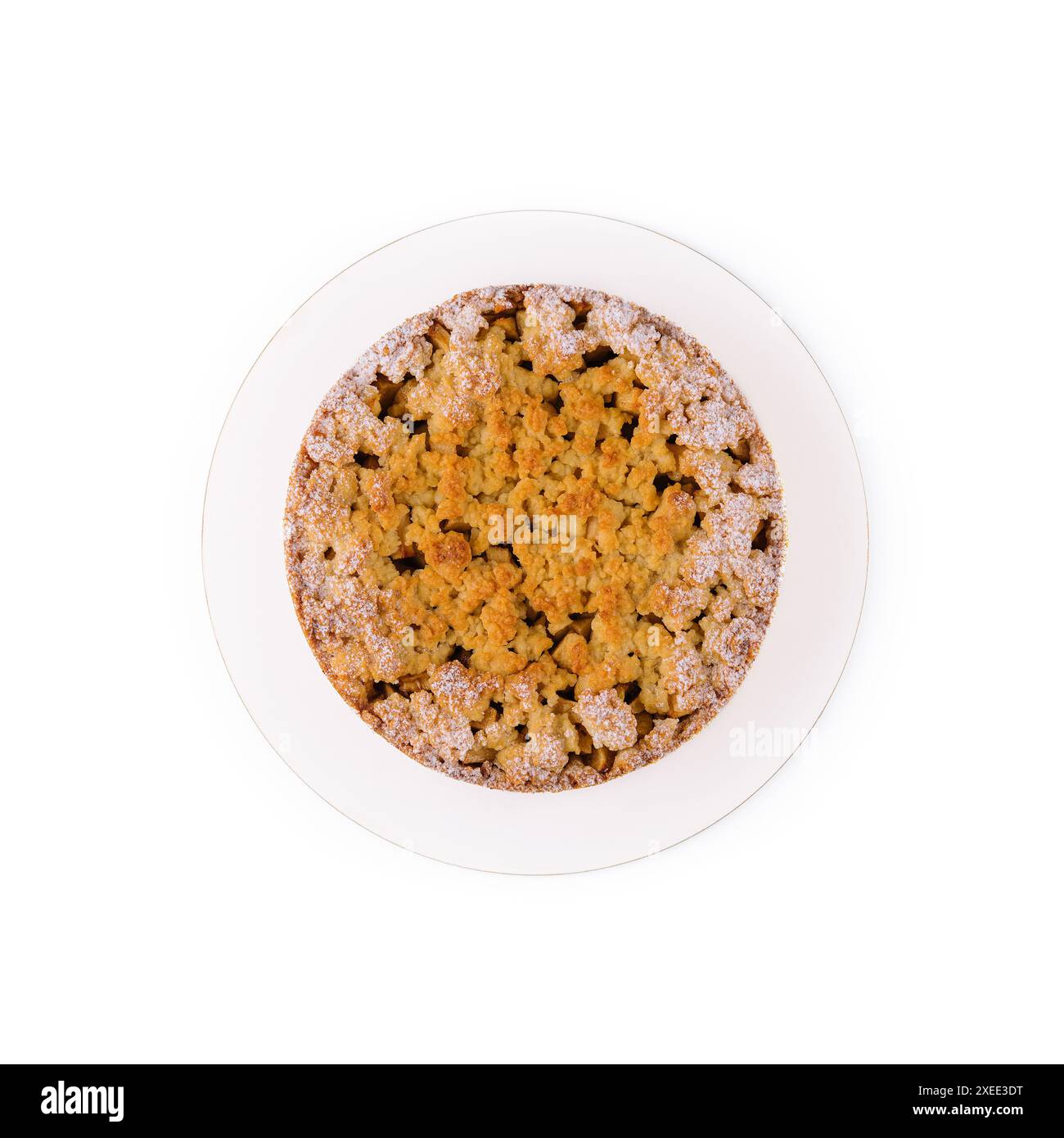 Homemade grated cake tart with lemon curd Stock Photo - Alamy