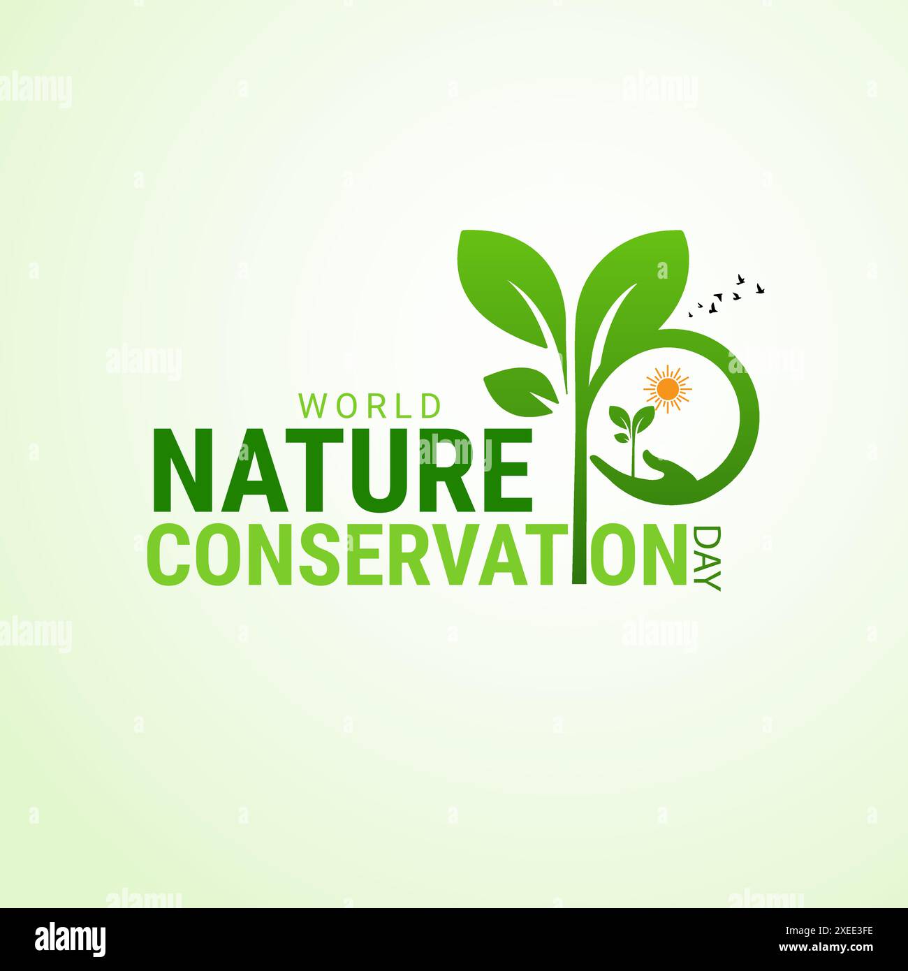 World Nature Conservation Day typography logo lettering vector ...