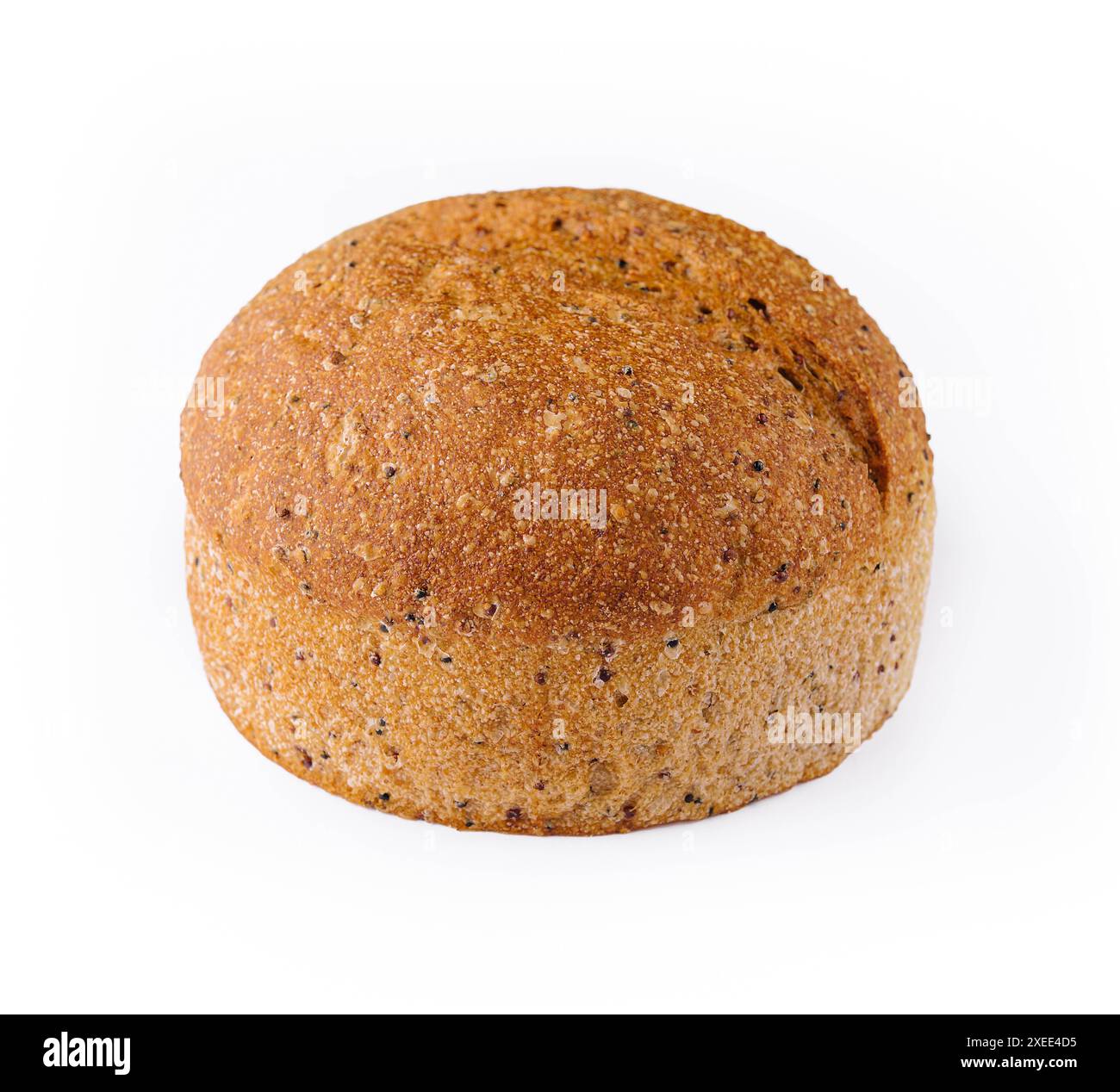 Bread round shape isolated on white background Stock Photo - Alamy
