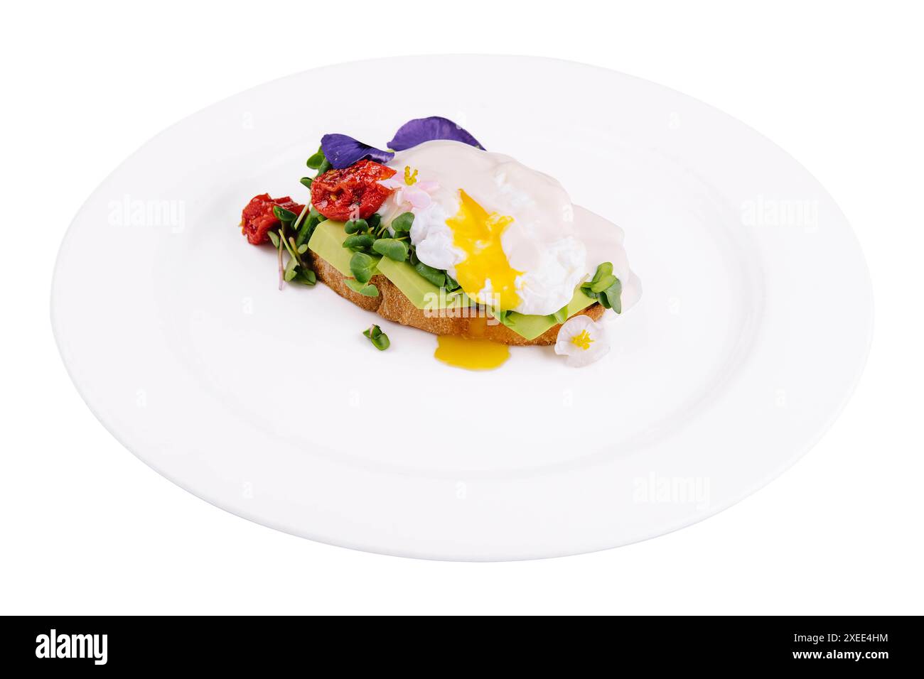 Poached egg and avocado Cut Out Stock Images & Pictures - Alamy